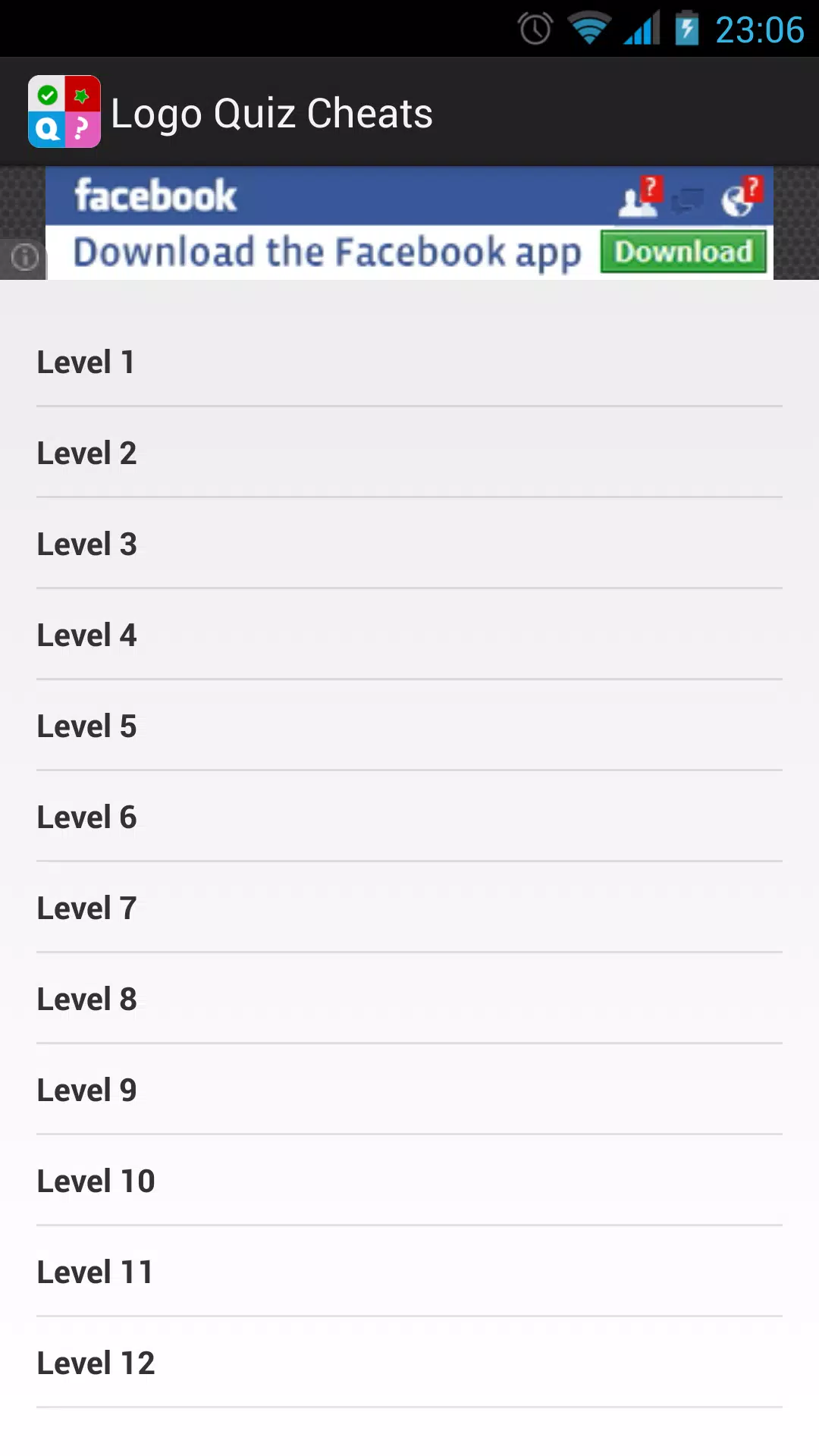 Logo Game Answers Level 1 Facebook