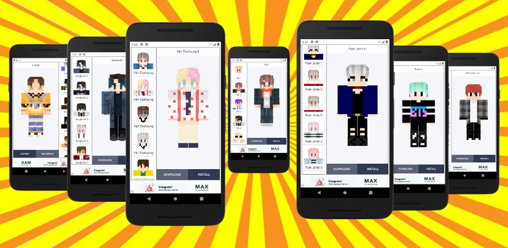 Descarga de APK de Pieles BTS para Minecraft PE para Android Descarga de APK de Pieles BTS para Minecraft PE para Android