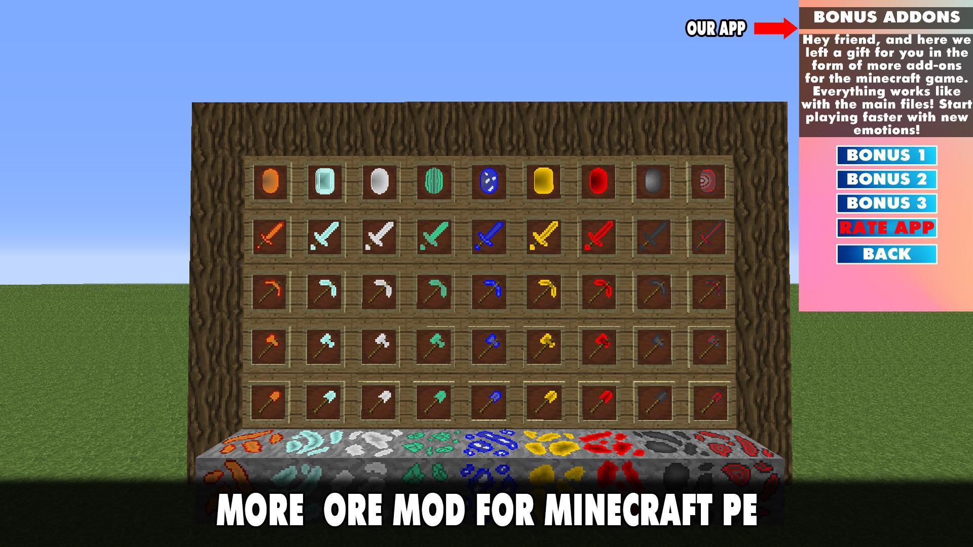 Скачать More Ore Mod For Minecraft Pe Apk для Android