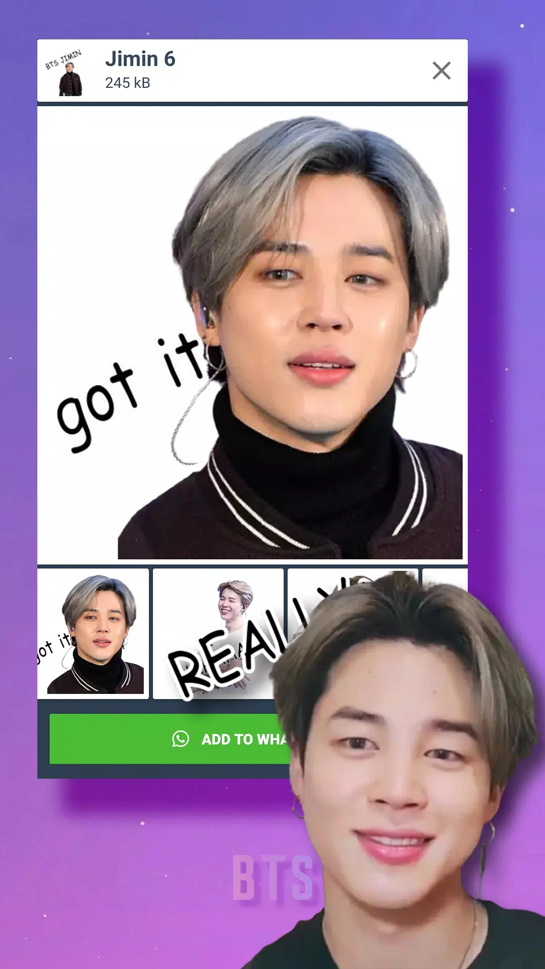 stiker wa bts iphone