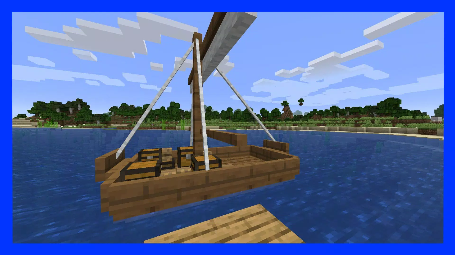 Giant Minecraft Boat Mod