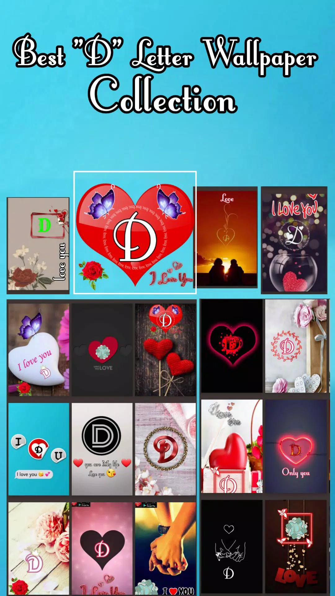 Letter D Wallpaper With Love