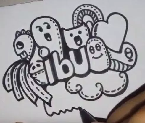 Simple Doodle Art With Name