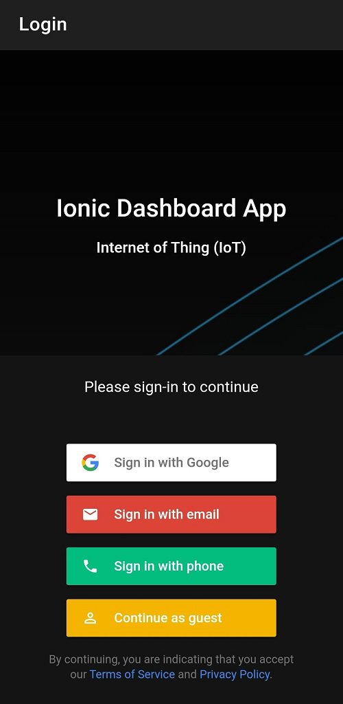 Ionic Dashboard App Complete APK للاندرويد تنزيل