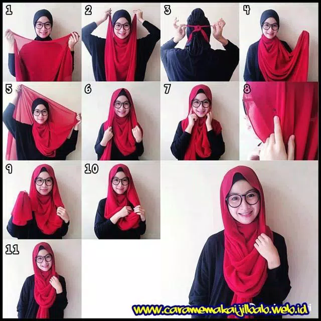 Modern Hijab Styles Tutorial Segi Empat