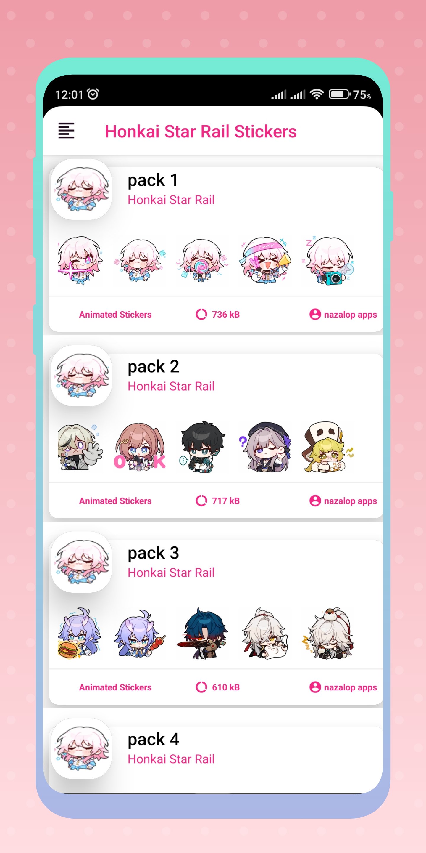 Honkai Star Rail Stickers APK für Android herunterladen