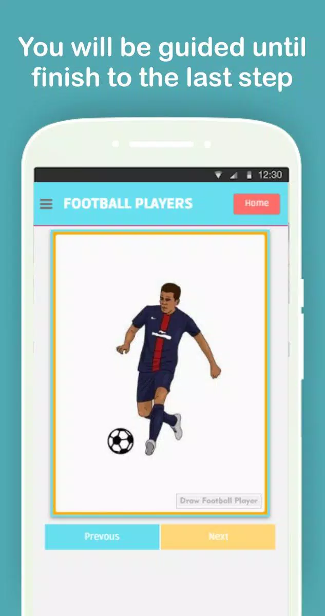 Football Player Drawing Steps