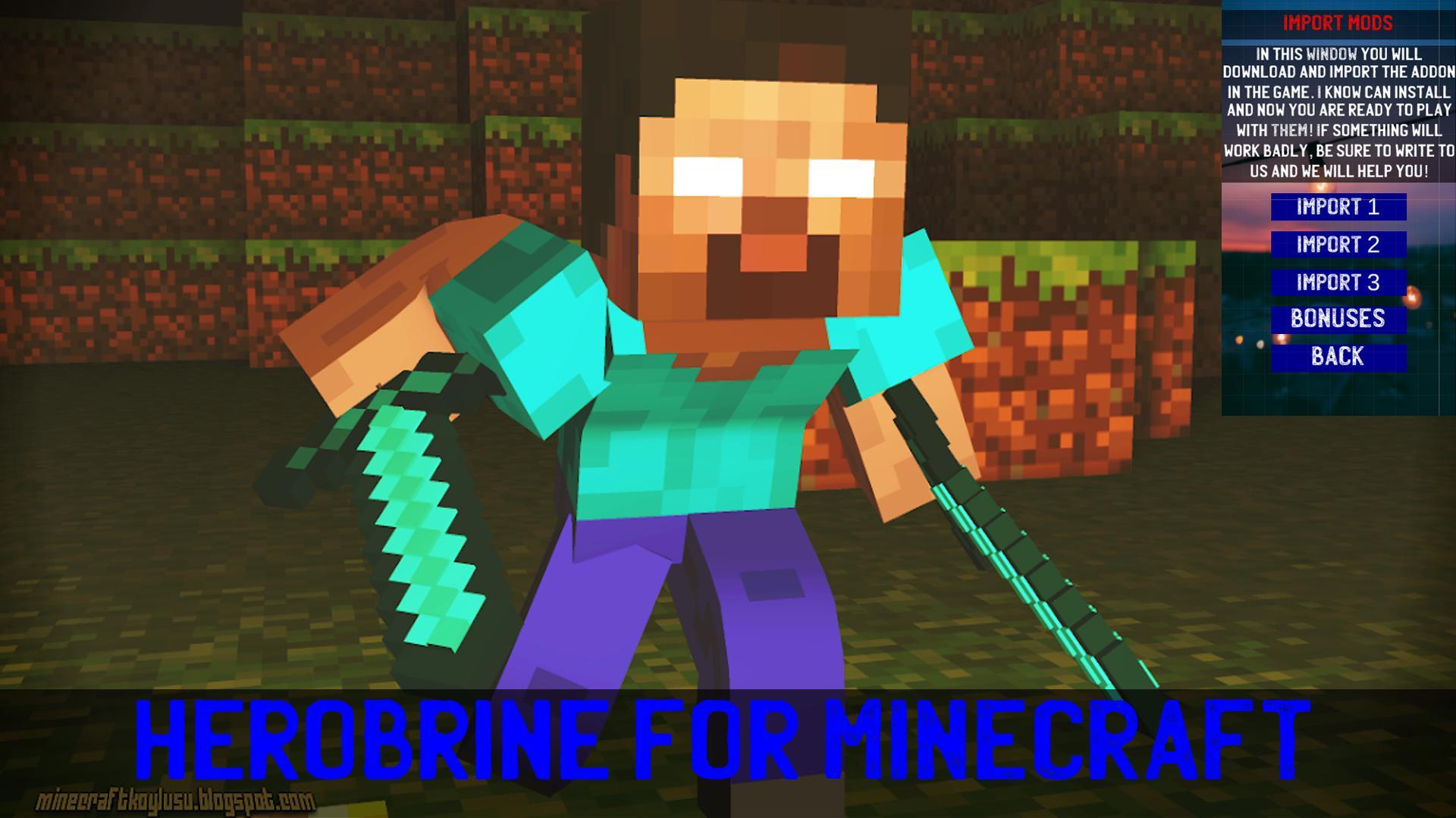 Herobrine Mod For Minecraft Pe Apk For Android Download