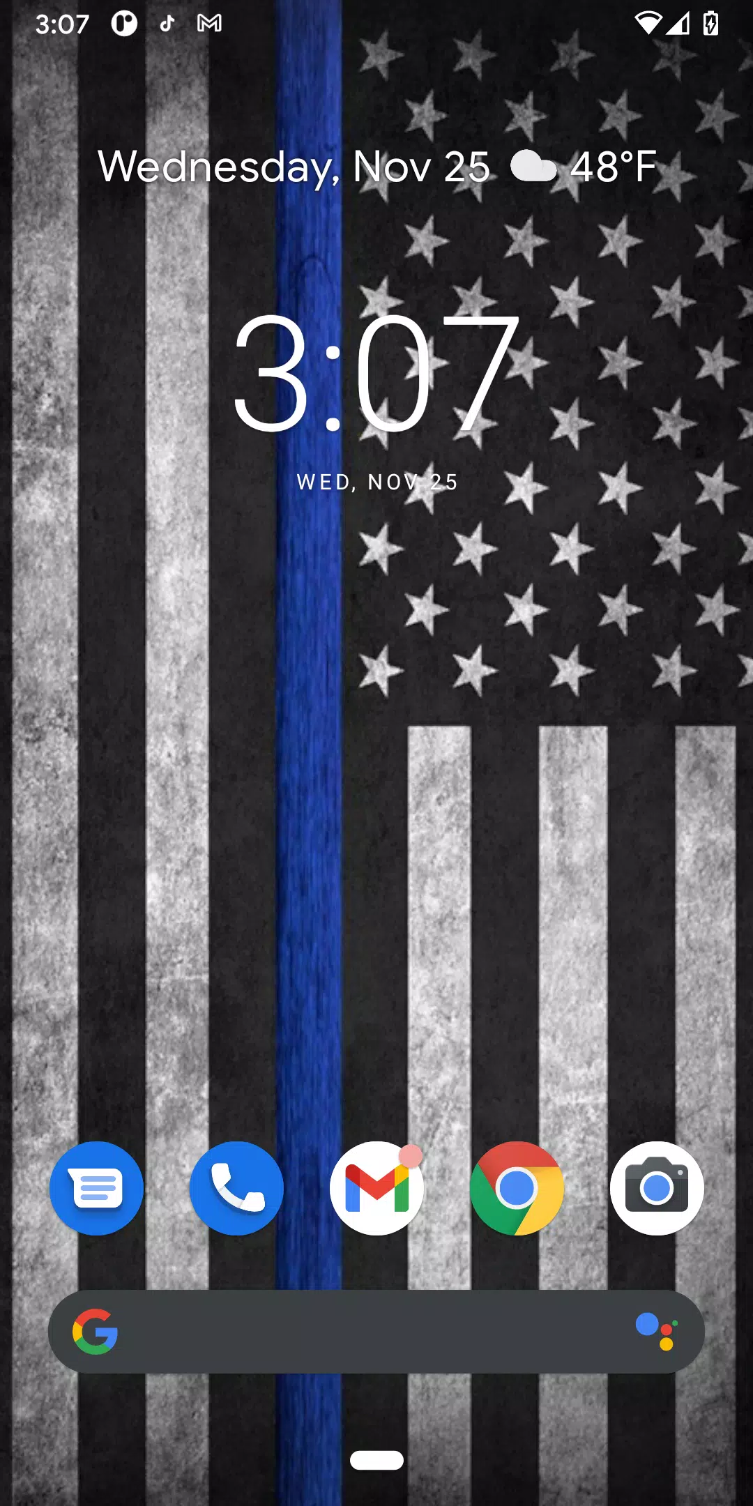Thin Blue Line Iphone Wallpaper