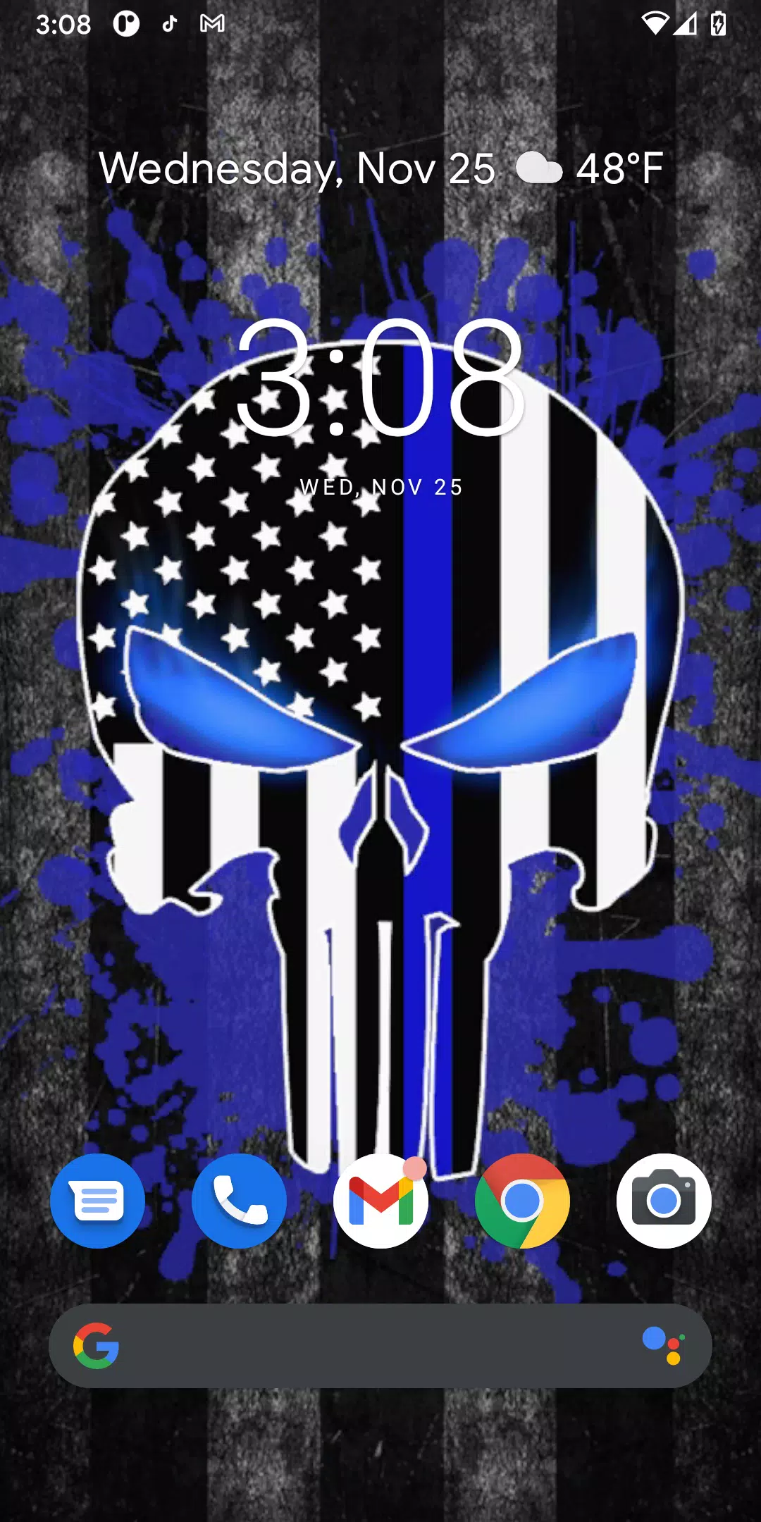 Thin Blue Line Iphone Wallpaper
