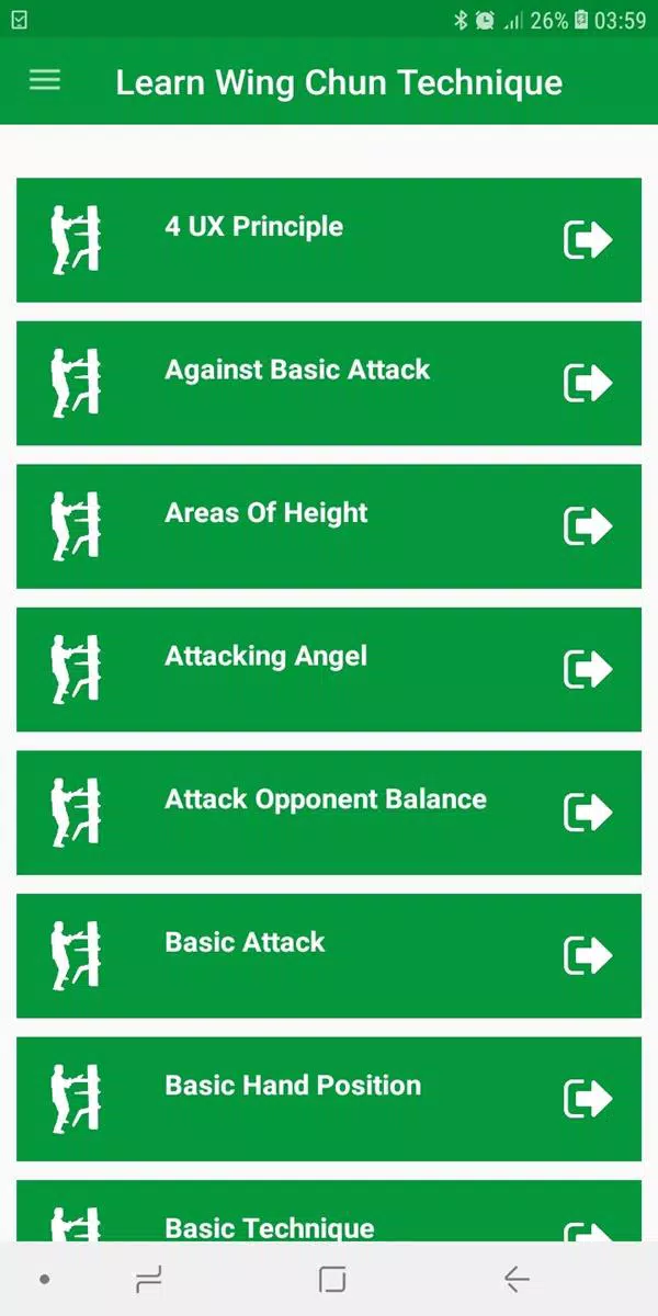 Wing Chun Techniques Chart