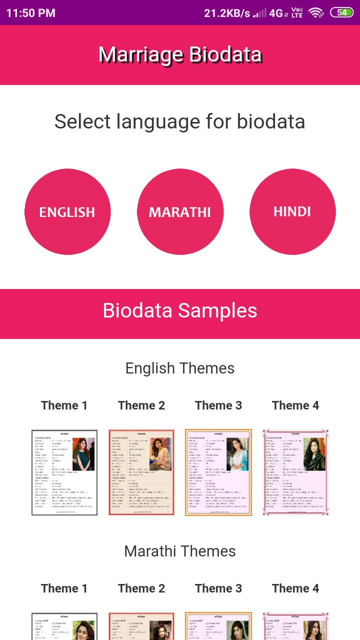 Tải xuống APK Marriage Biodata cho Android - Phiên bản Mới Nhất