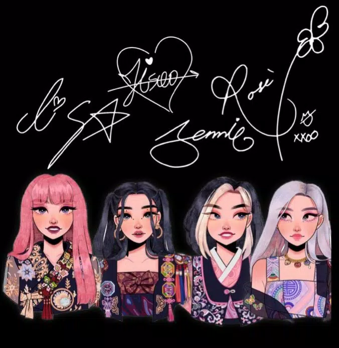 Top 162+ Black pink cartoon wallpaper - Tariquerahman.net