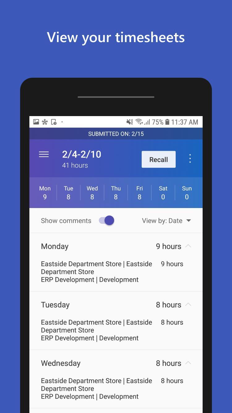 Microsoft Dynamics 365 Project Timesheet cho Android - Tải về APK Microsoft Dynamics 365 Project Timesheet cho Android - Tải về APK