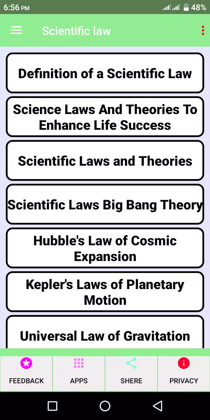 Scientific Law Examples