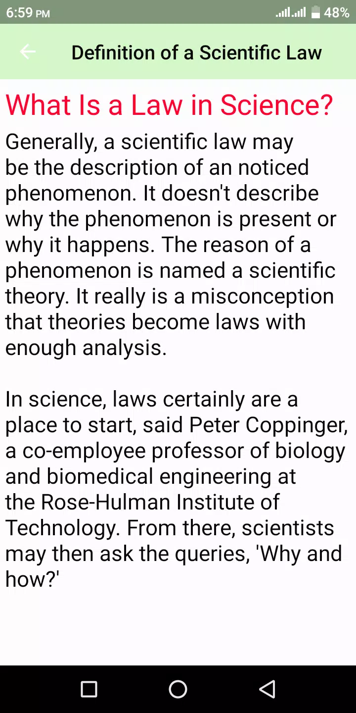 Scientific Law Definition