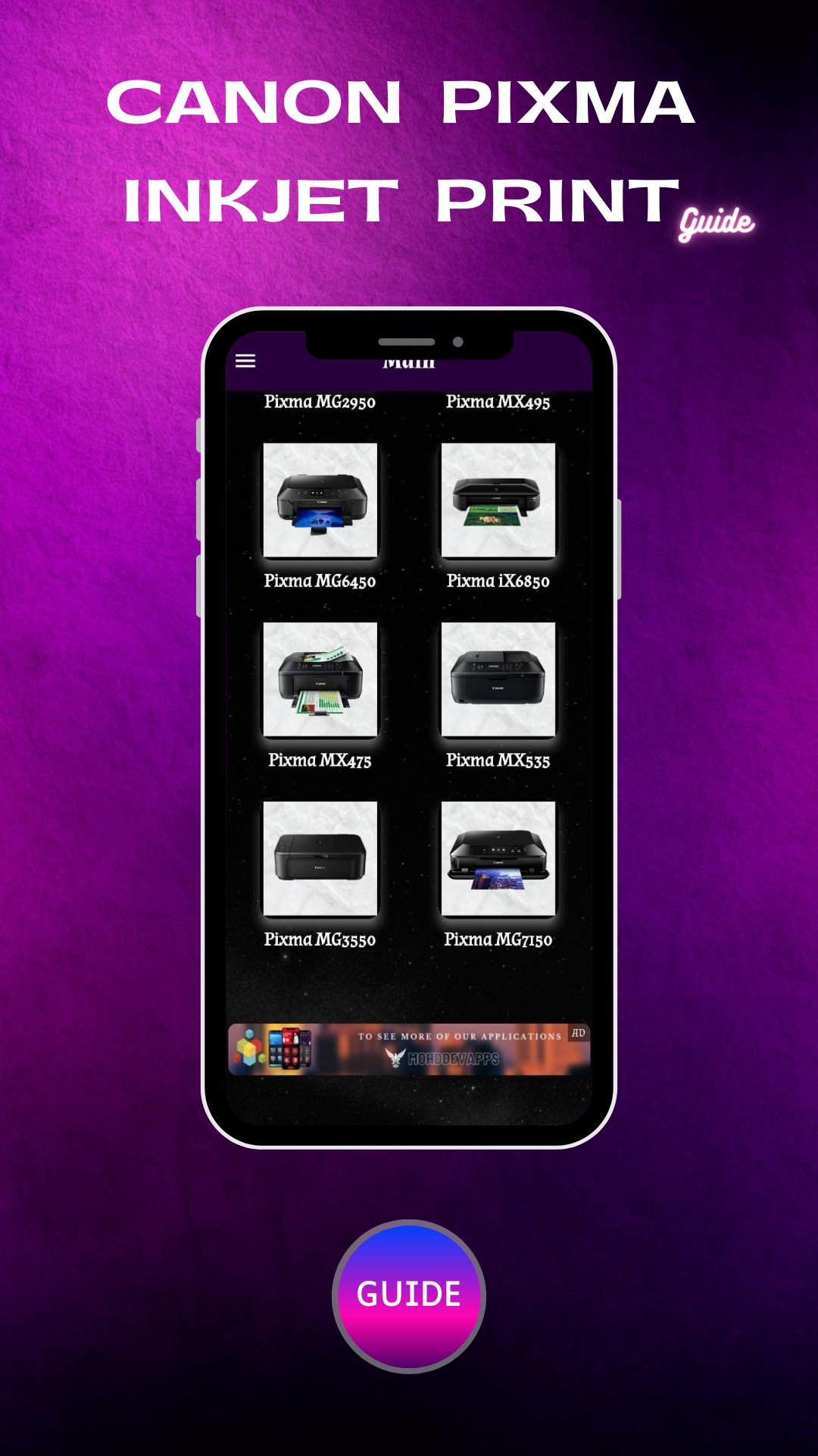 Canon pixma inkjet print guide APK for Android Download