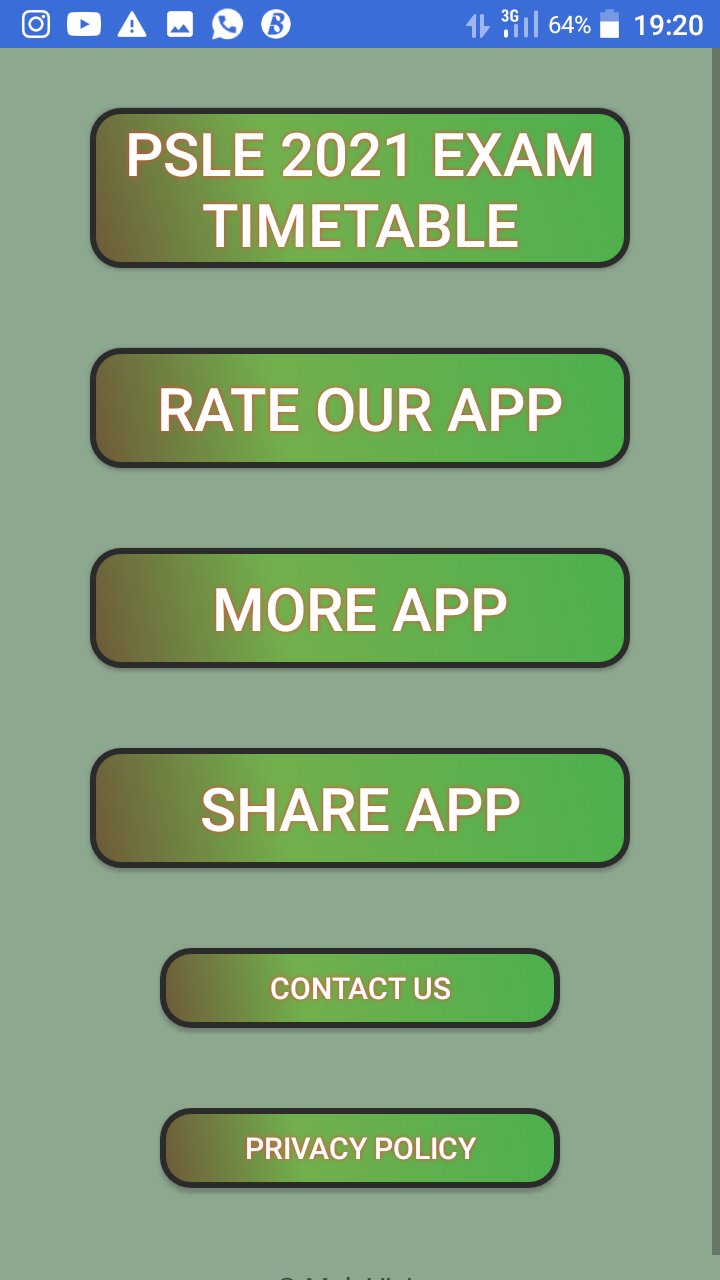 PSLE TIMETABLE 2021 EXAM APK للاندرويد تنزيل