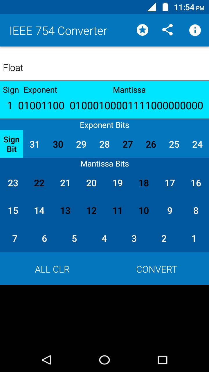Binary Hex Dec Ieee754 Floating Point Converter For Android Apk Download