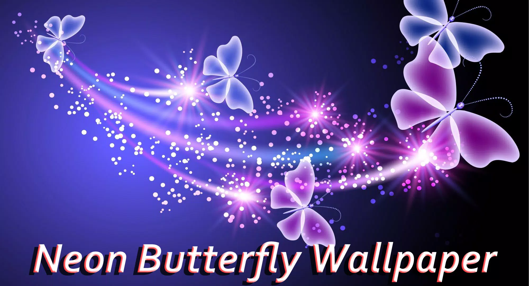 Neon Butterfly Backgrounds