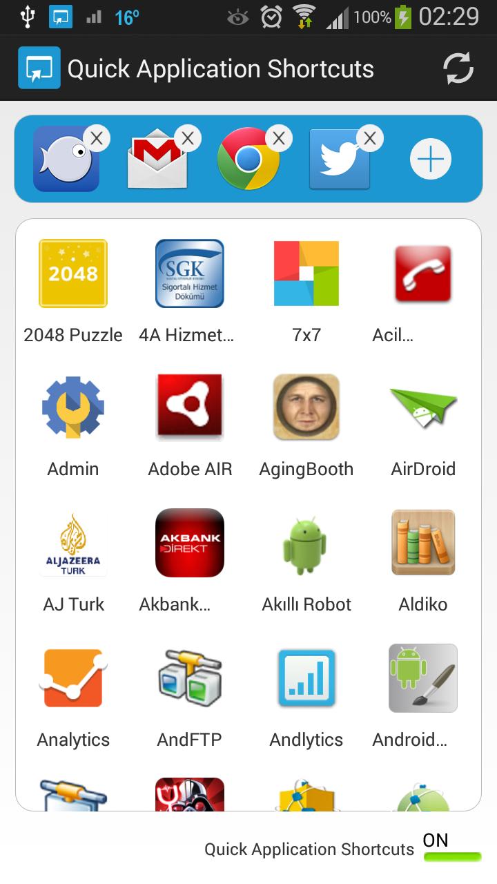 Quick Application Shortcuts أحدث إصدار 1 0 0 للأندرويد