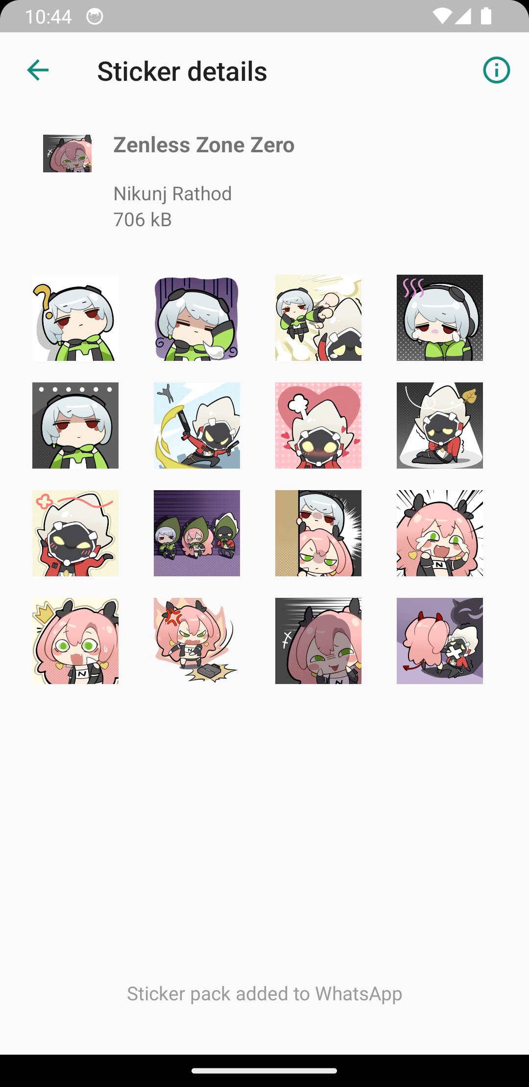 Zenless Zone Zeros Stickers APK for Android Download