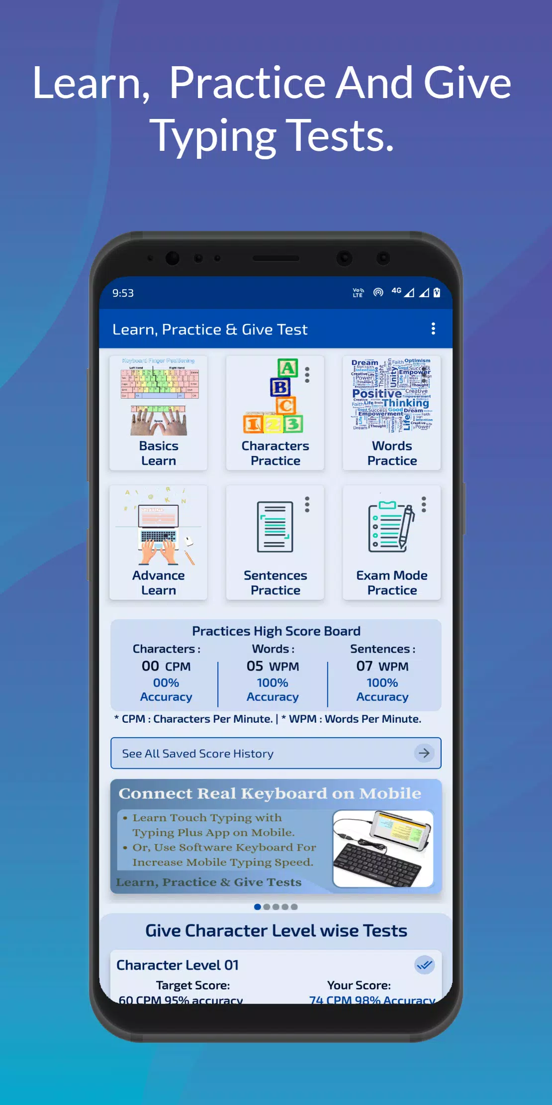 Download Typing Plus:English Typing App 1.5.3 APK for Android - Free ...
