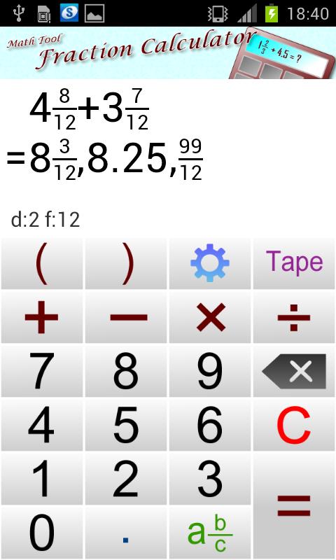 Math Tool Fraction Calculator APK for Android Download Math Tool Fraction Calculator APK for Android Download