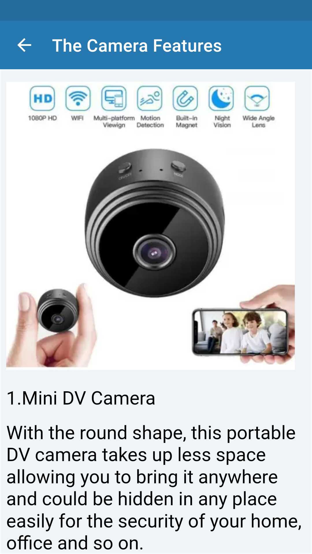 A9 Mini Wi-Fi Camera Guide APK for Android Download