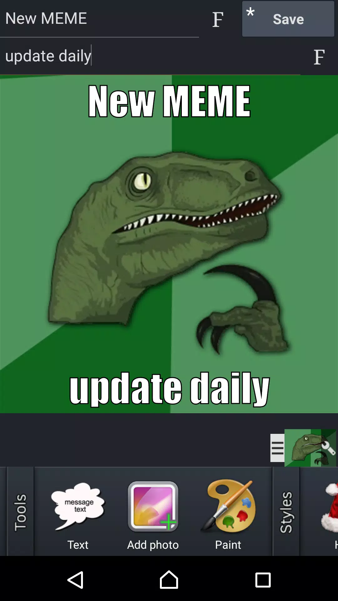 Thinking Dinosaur Meme Generator