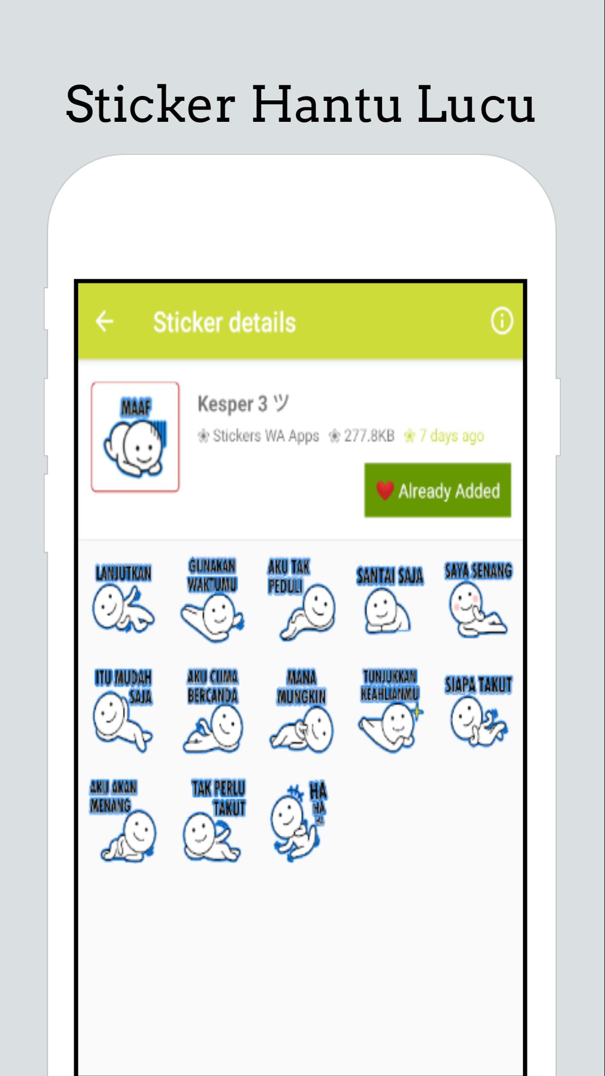 Download Do Apk De Sticker Keren Hantu Lucu Wastickerapps Para Android