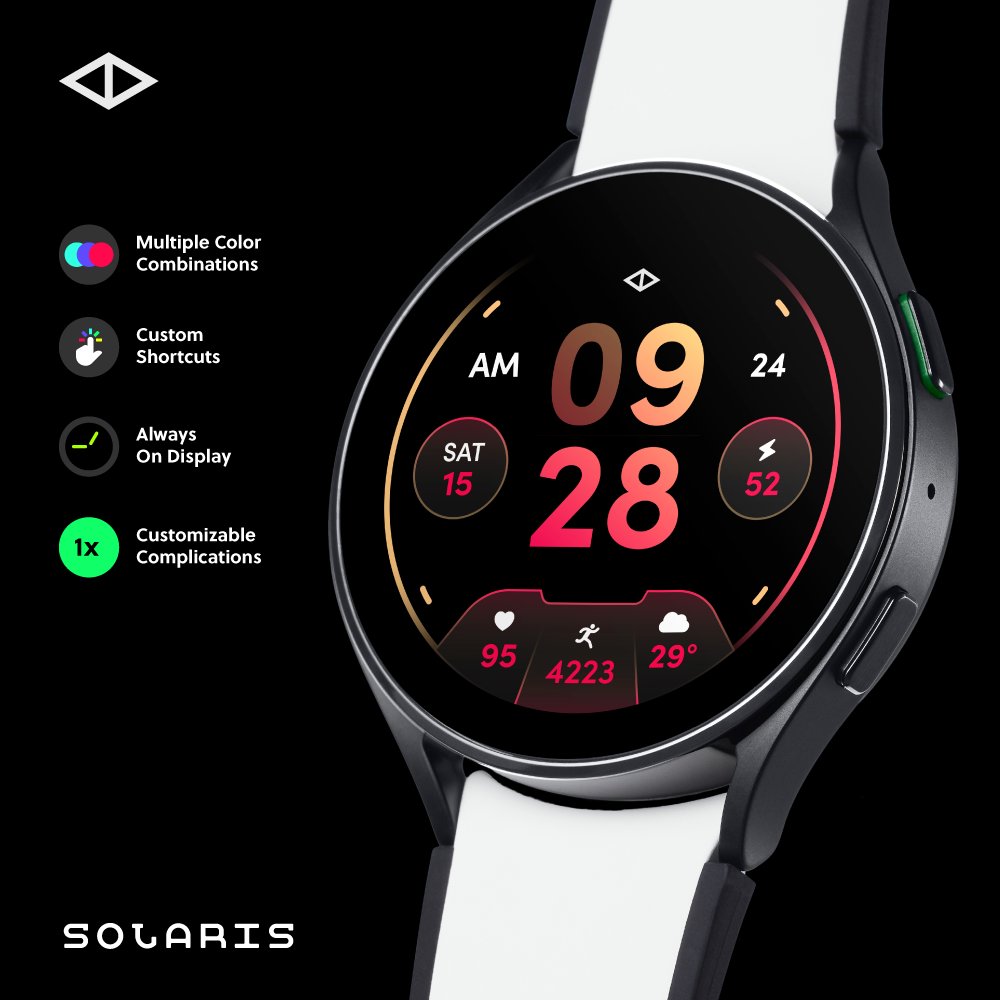 Solaris: Digital Watch Face La Última Versión para Android
