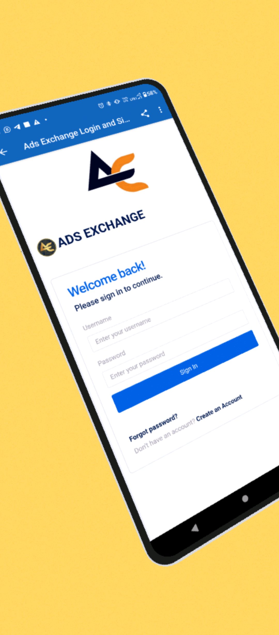 ADS Exchange Login Sign-up APK for Android Download