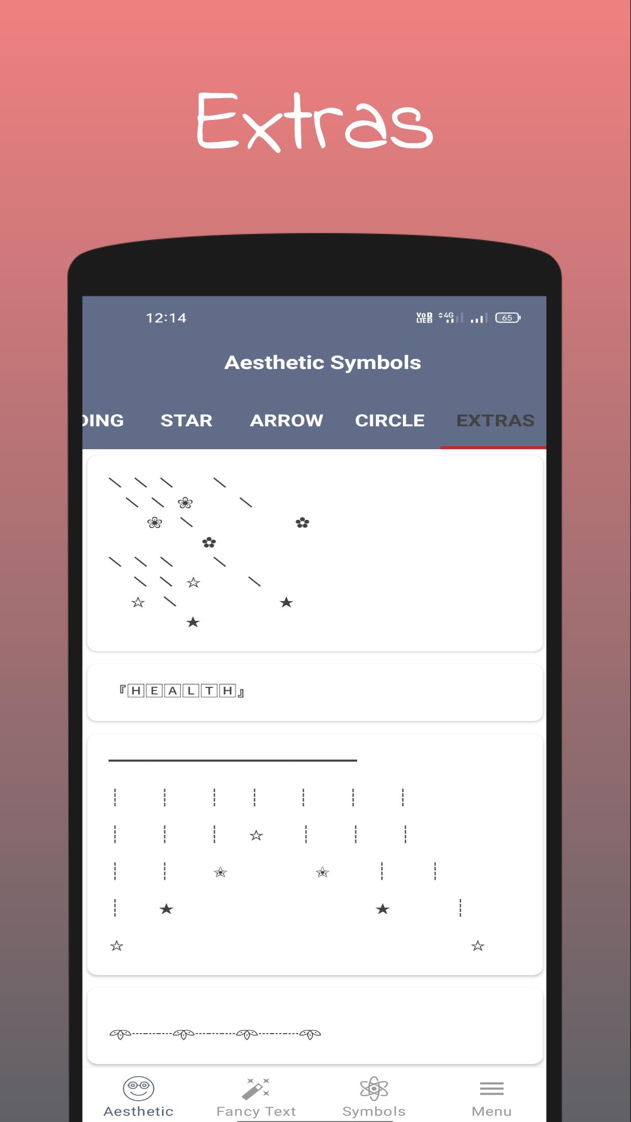 Android Aesthetic Symbols APK android-aesthetic-symbols-apk