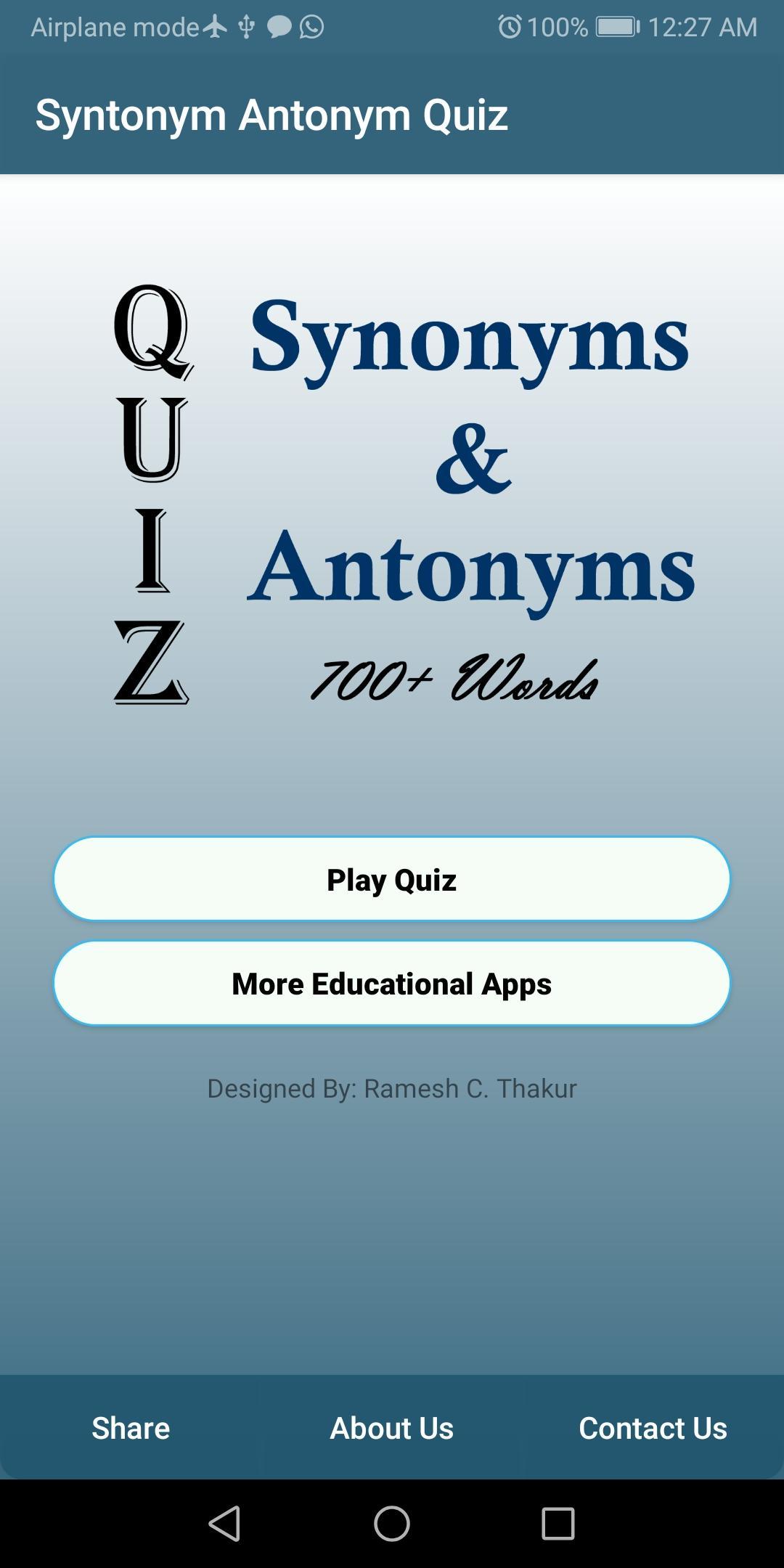 Synonyms Antonyms Quiz (700+ w APK for Android Download Synonyms Antonyms Quiz (700+ w APK for Android Download