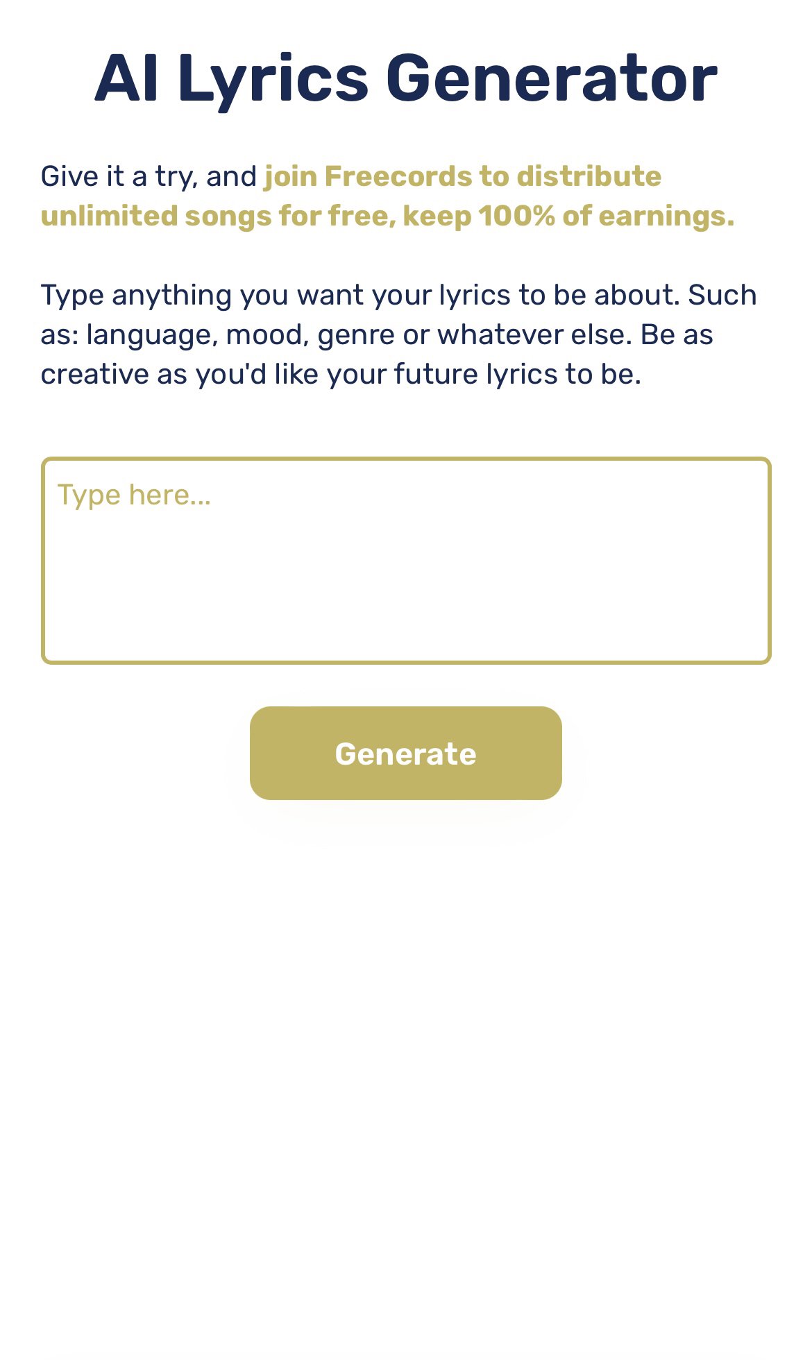 AI Lyrics Generator APK for Android Download