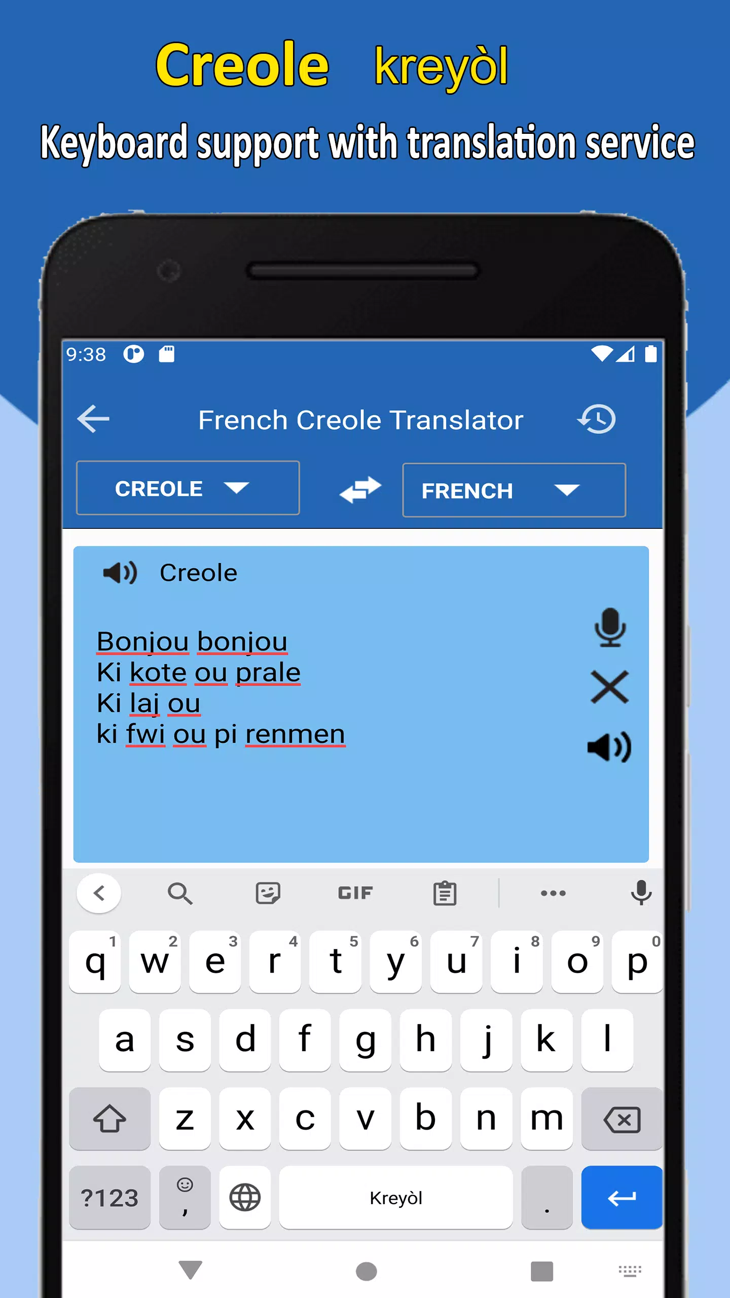 French Creole Language Translation