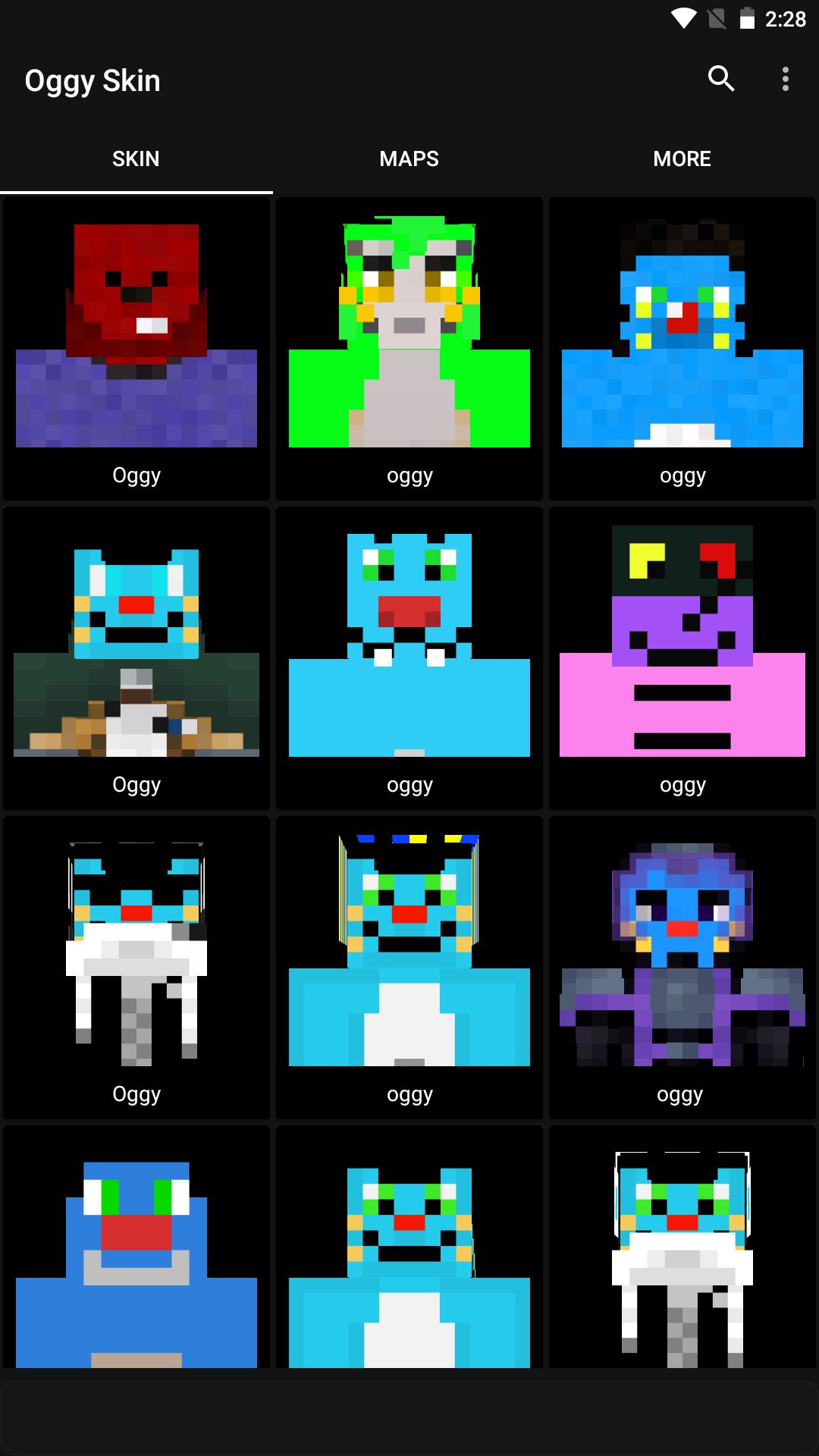 Download do APK de Oggy Skins Minecraft PE para Android