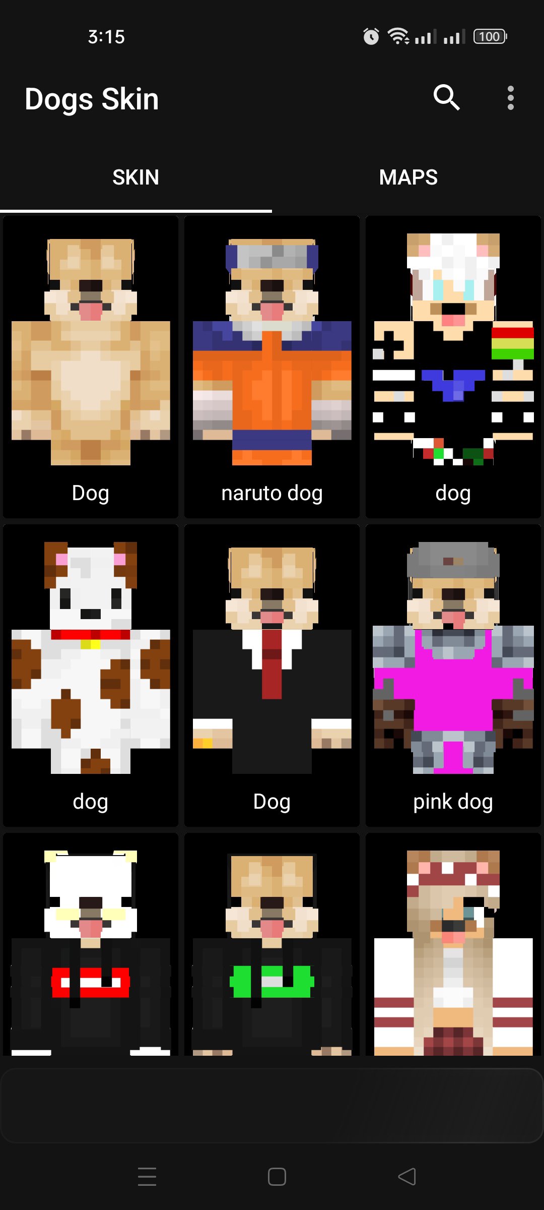 Descarga de APK de Dog Skins Minecraft PE para Android