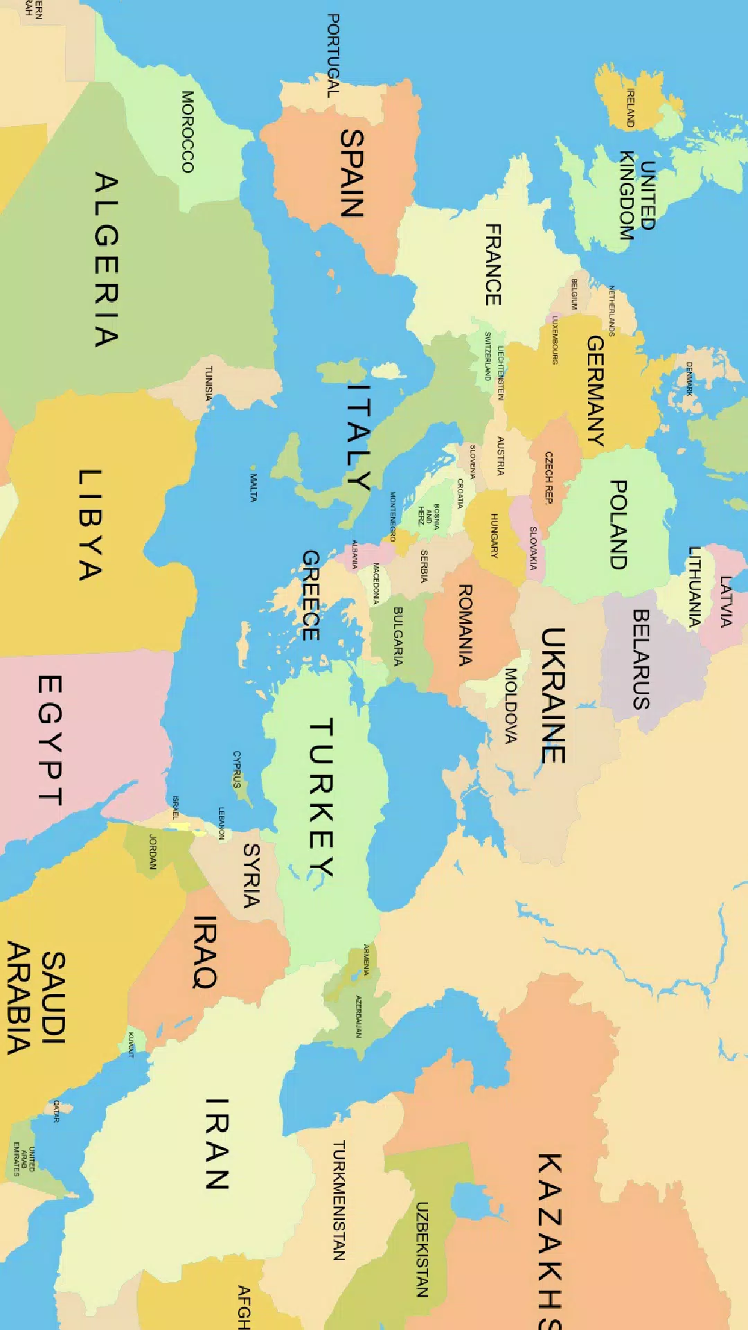 Clear World Map With Countries