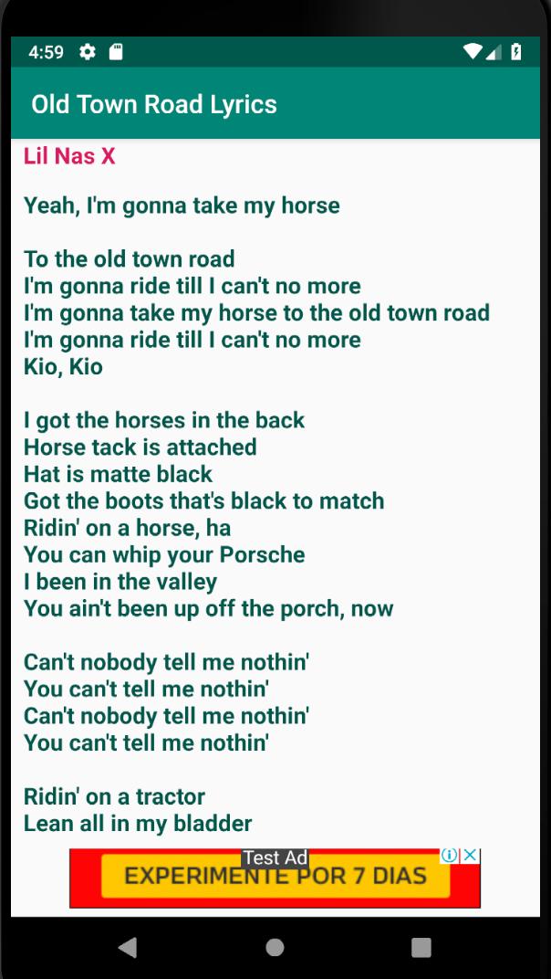 Old Town Road Lyrics Apk Voor Android Download