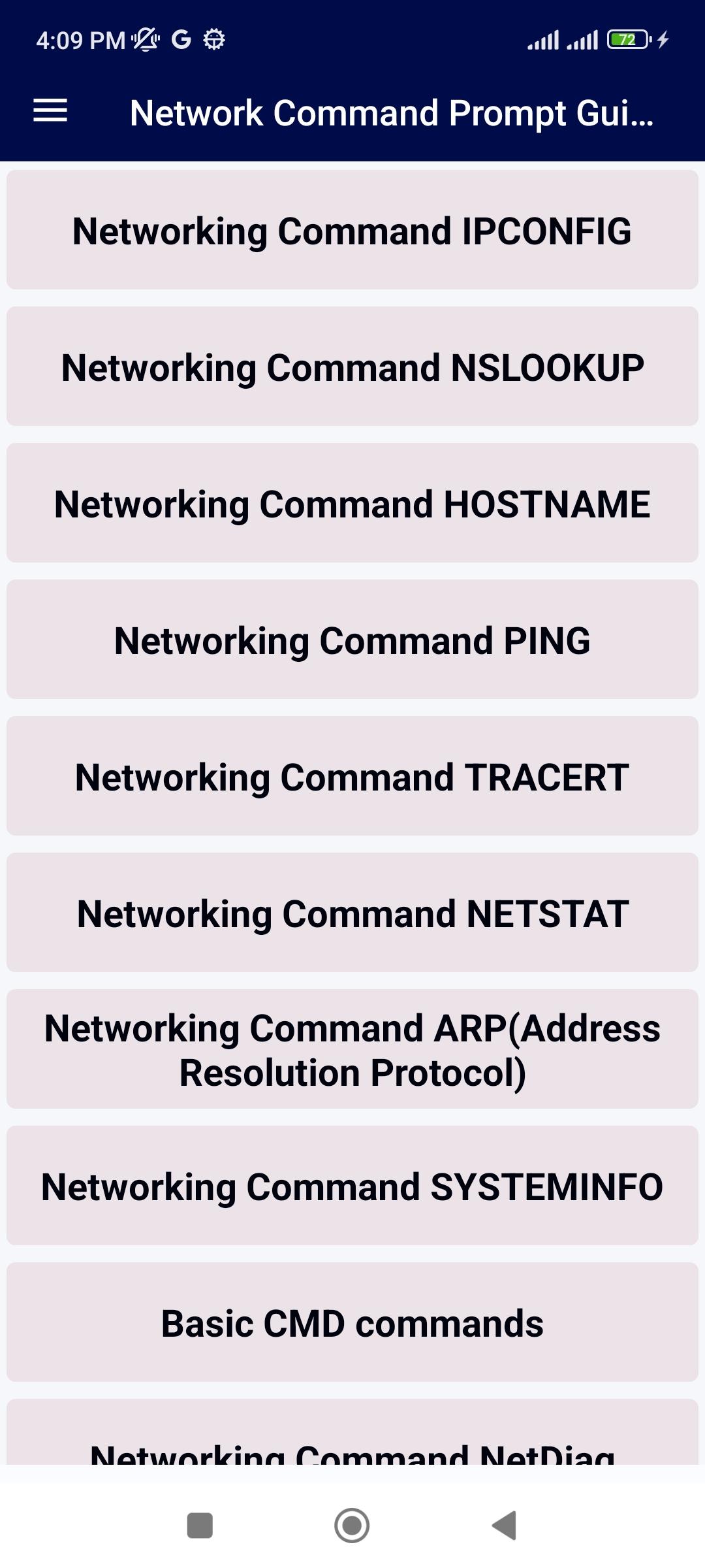 Network Command Prompt Guide Apk For Android Download