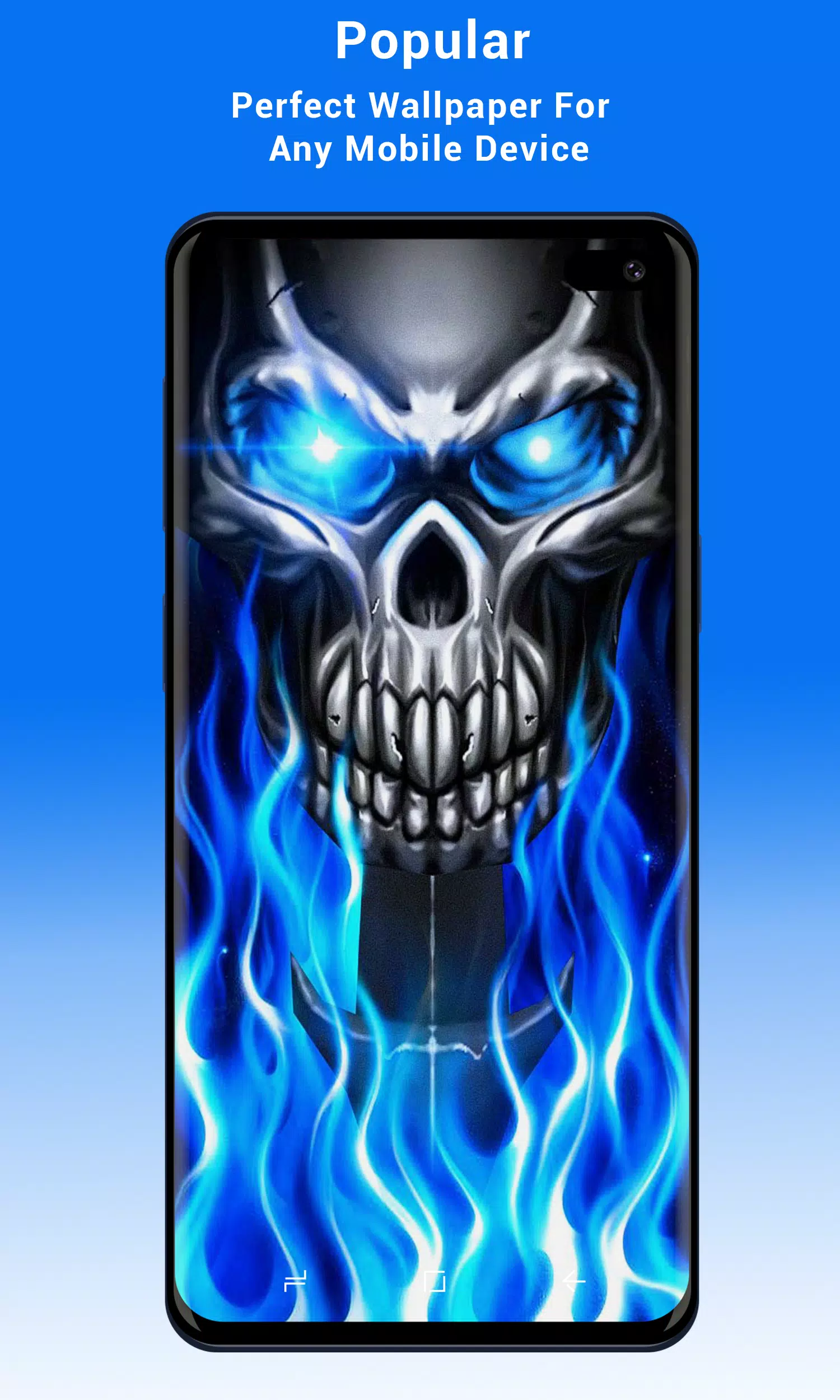 Blue Skull Wallpaper