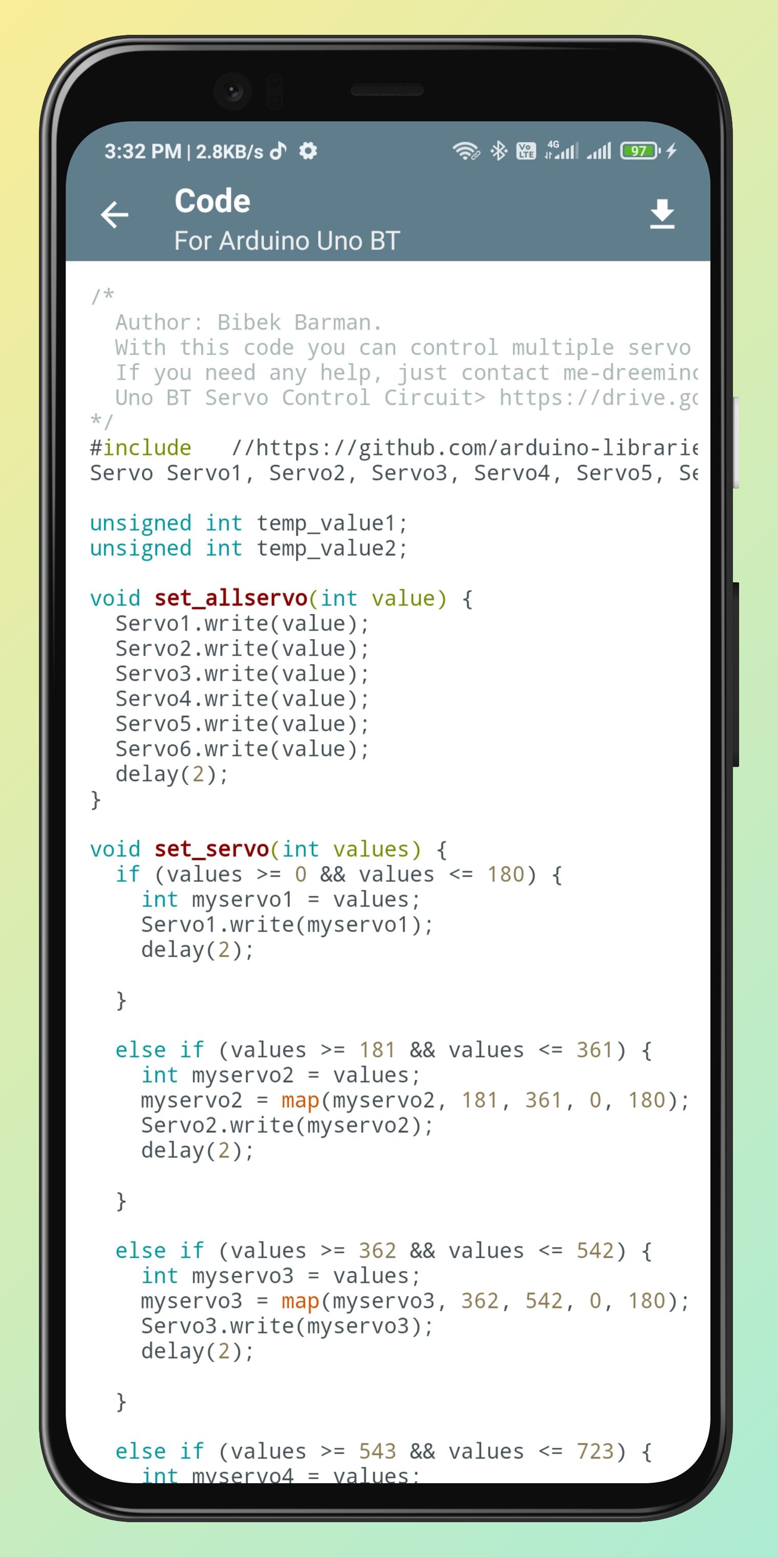 Arduino Servo Controls Apk For Android Download