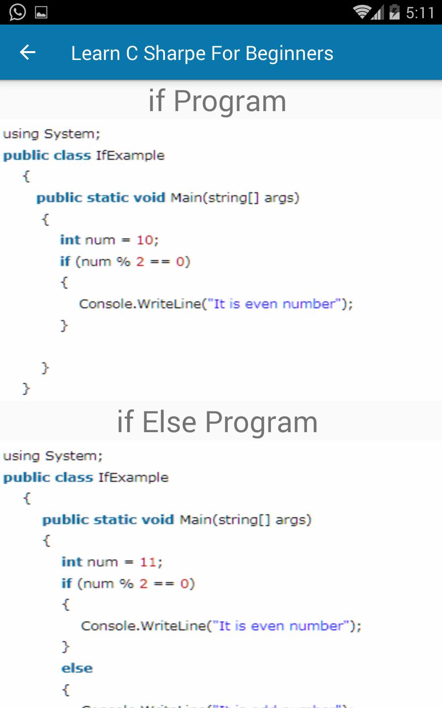 Learn C Sharp For Beginners Apk Voor Android Download