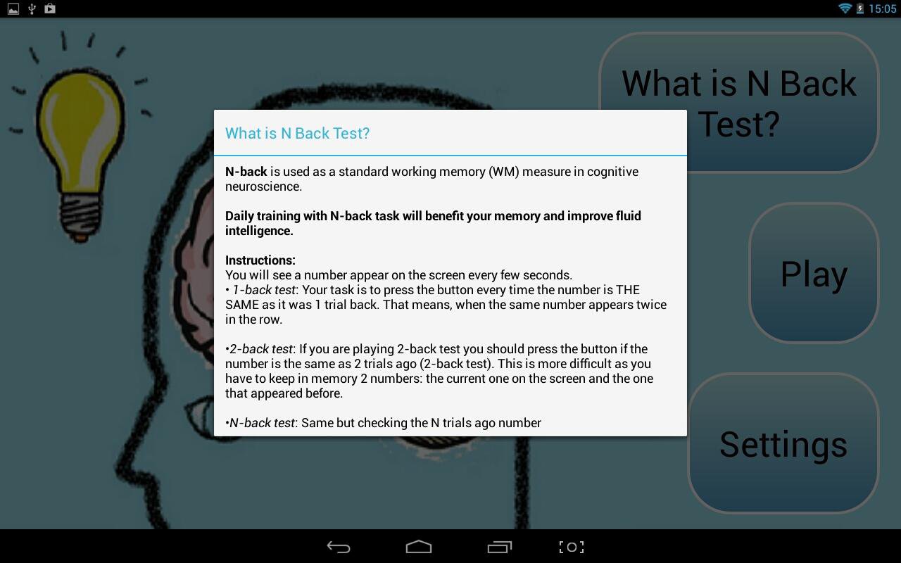 N Back Test APK للاندرويد تنزيل