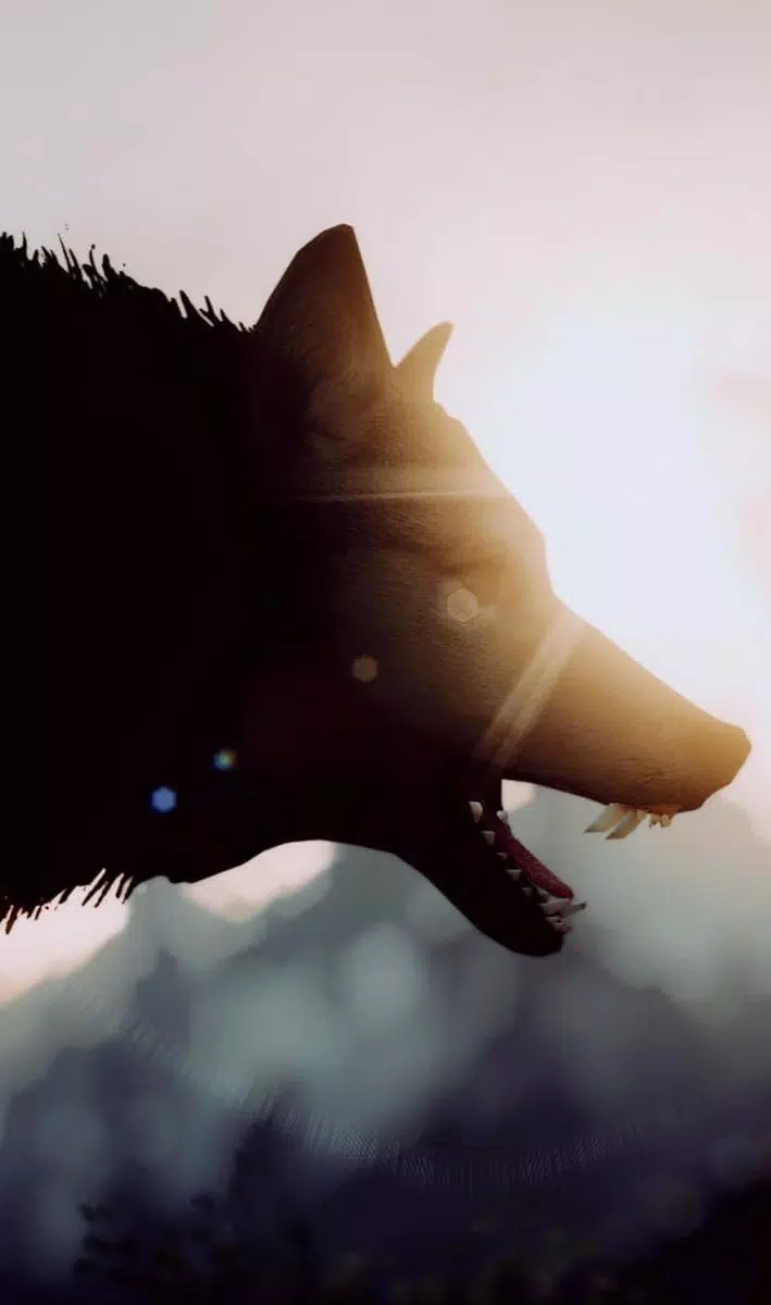 Growling Wolf Wallpaper