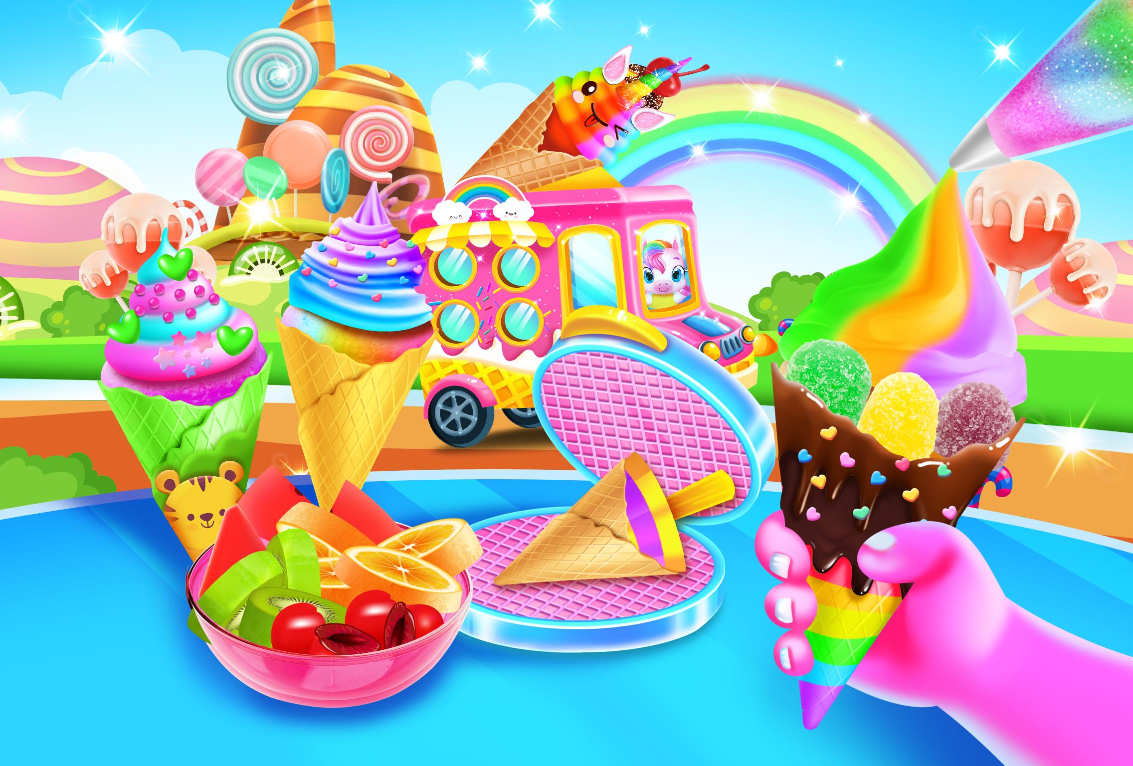 Mermaid Glitter Cupcake Chef Ice Cream Cone Game For Android Apk