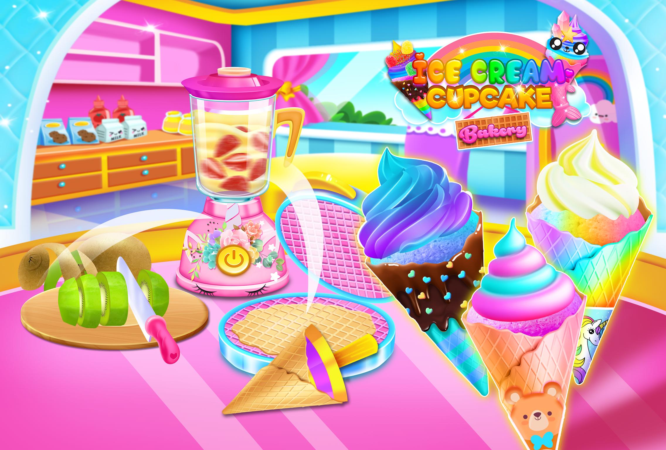 Mermaid Glitter Cupcake Chef Ice Cream Cone Game For Android Apk