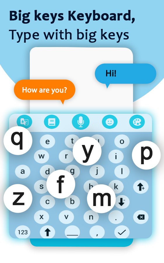 Big button keyboard – Big keys for fast typing APK for Android Download